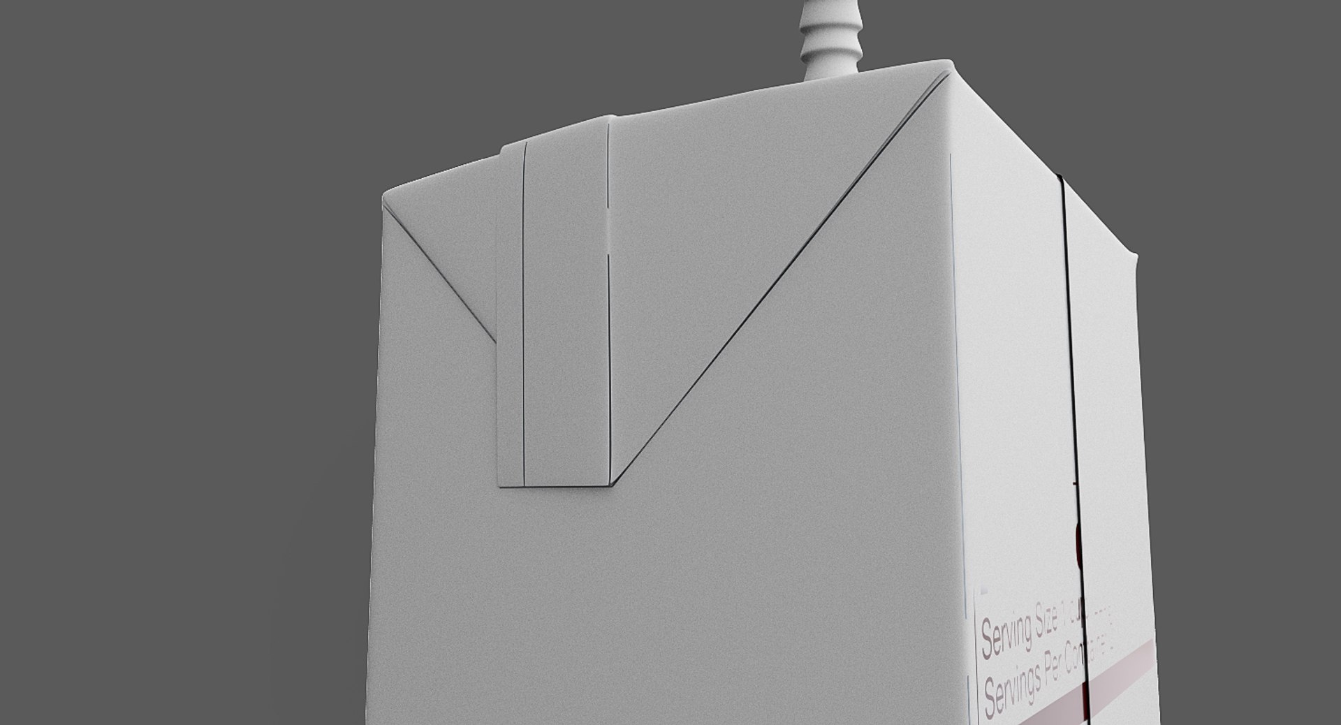 3d carton package box model
