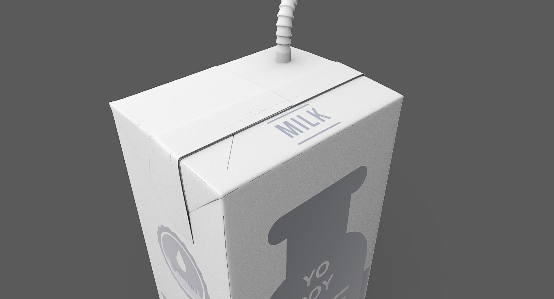 3d carton package box model