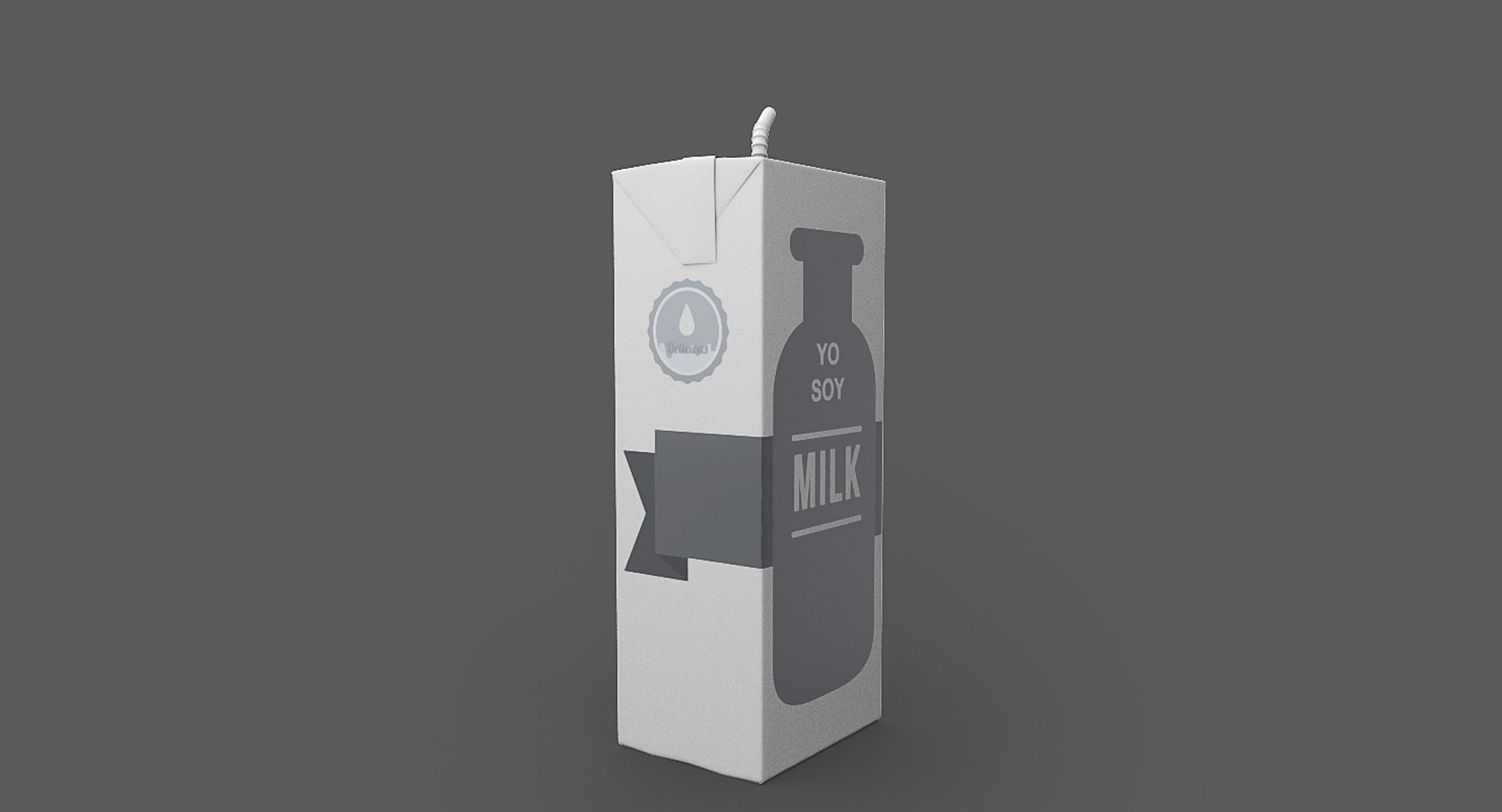 3d carton package box model