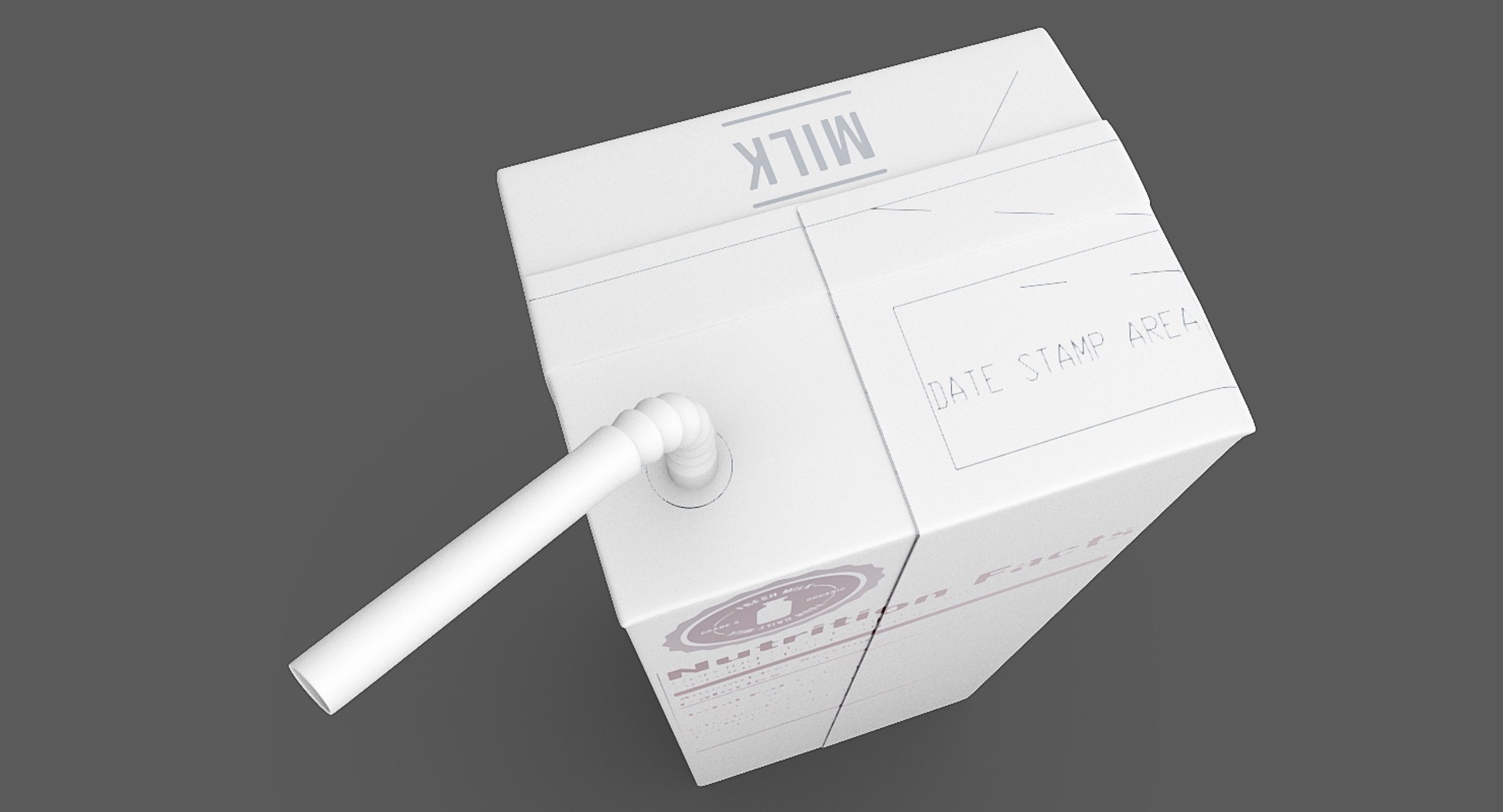 3d carton package box model