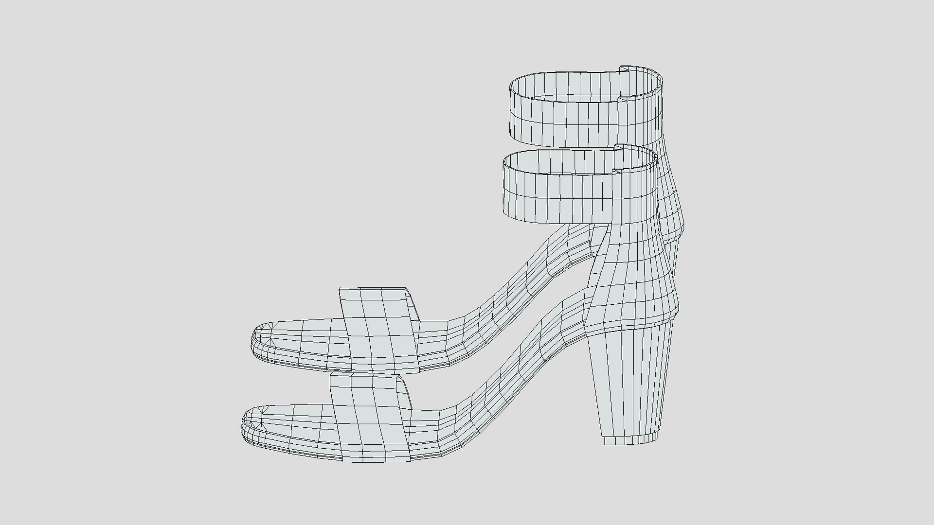 3D Ankle Strap Low Poly Model - TurboSquid 2251438