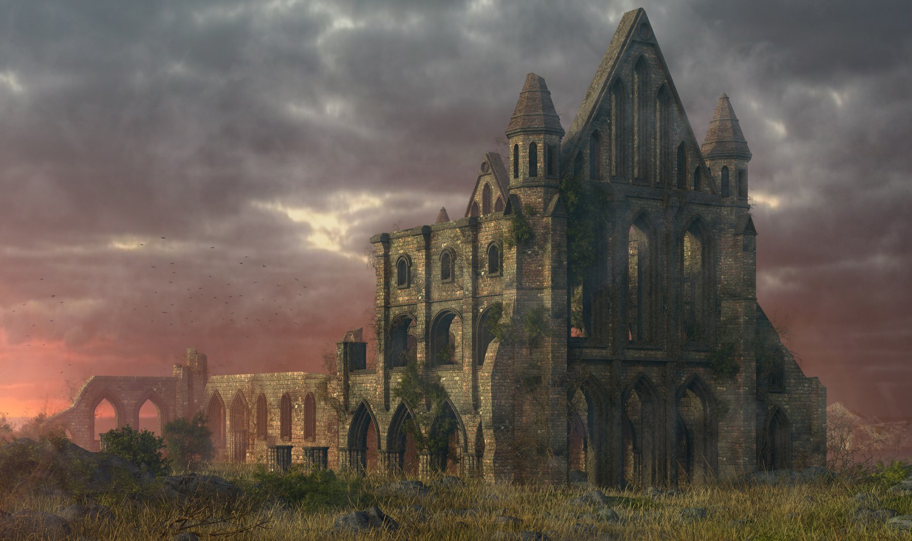 Whitby Abbey Landscape 3D Model - TurboSquid 2187213