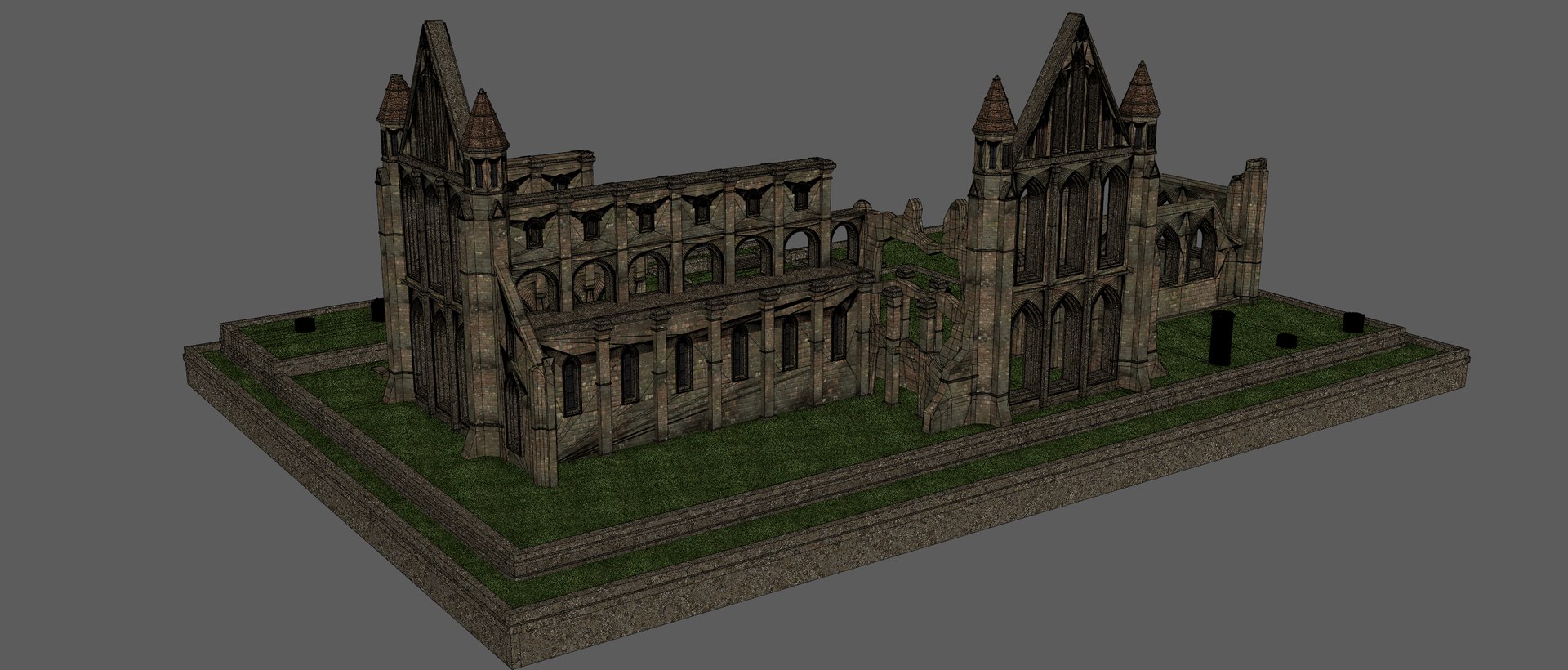 Whitby Abbey Landscape 3D Model - TurboSquid 2187213