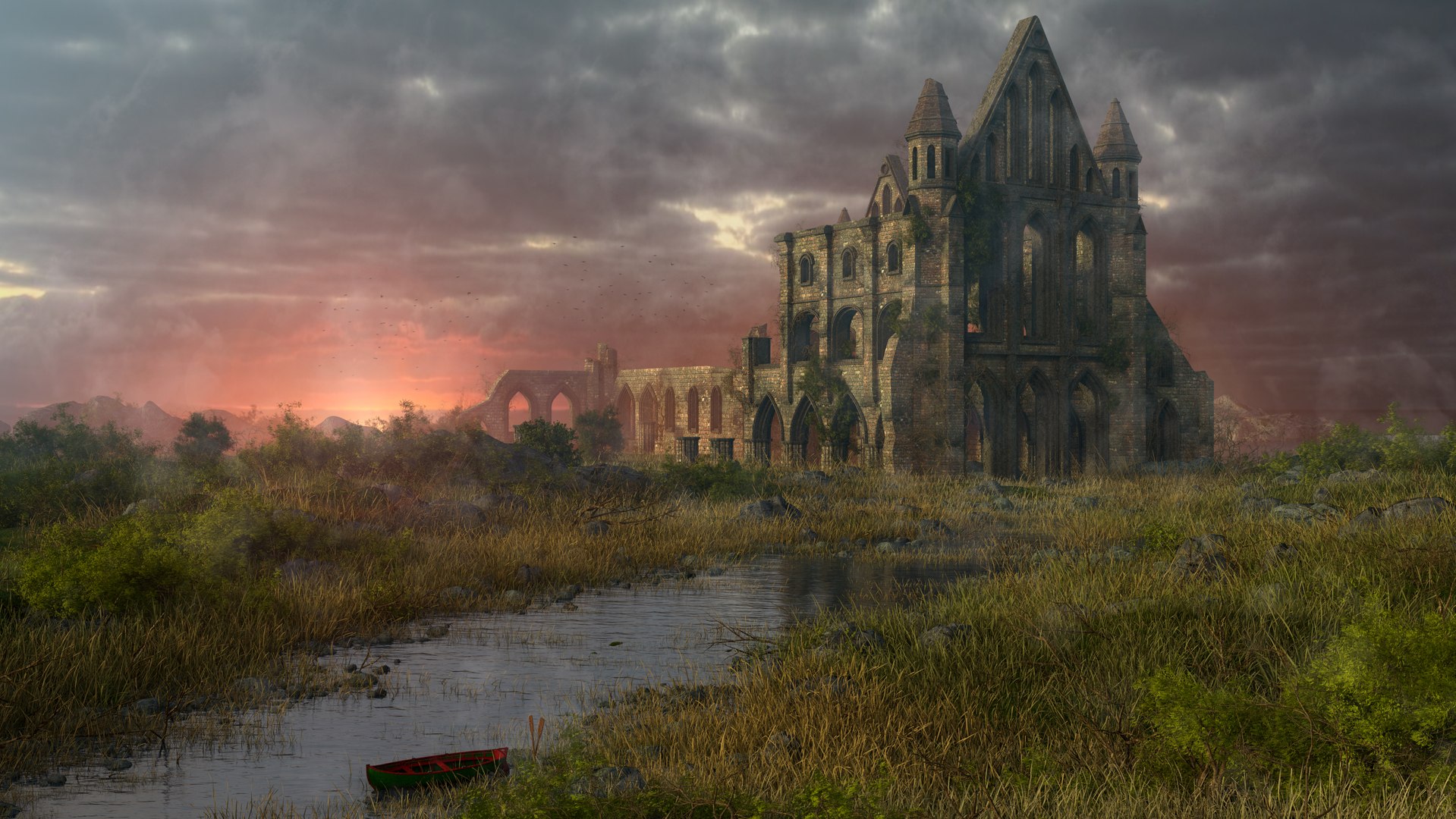 Whitby Abbey Landscape 3D Model - TurboSquid 2187213