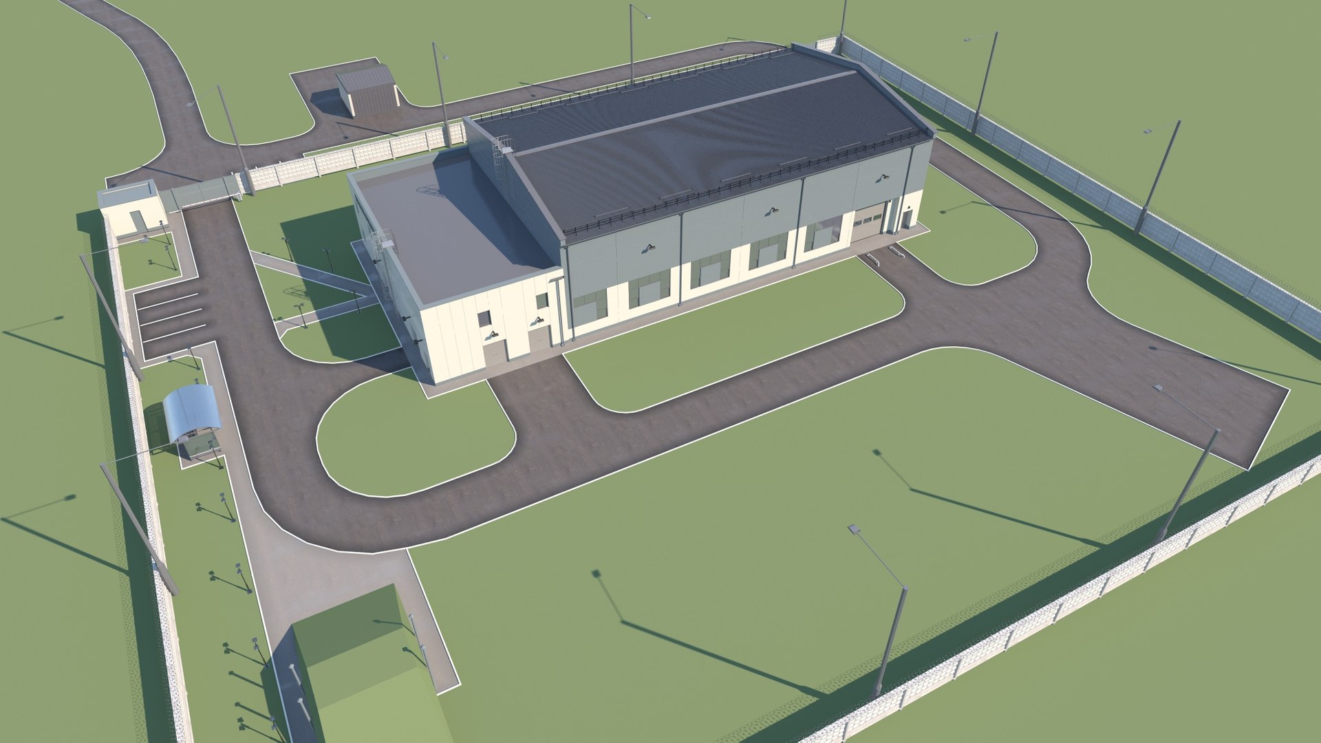 3D Model Water Supply Building - TurboSquid 2355892