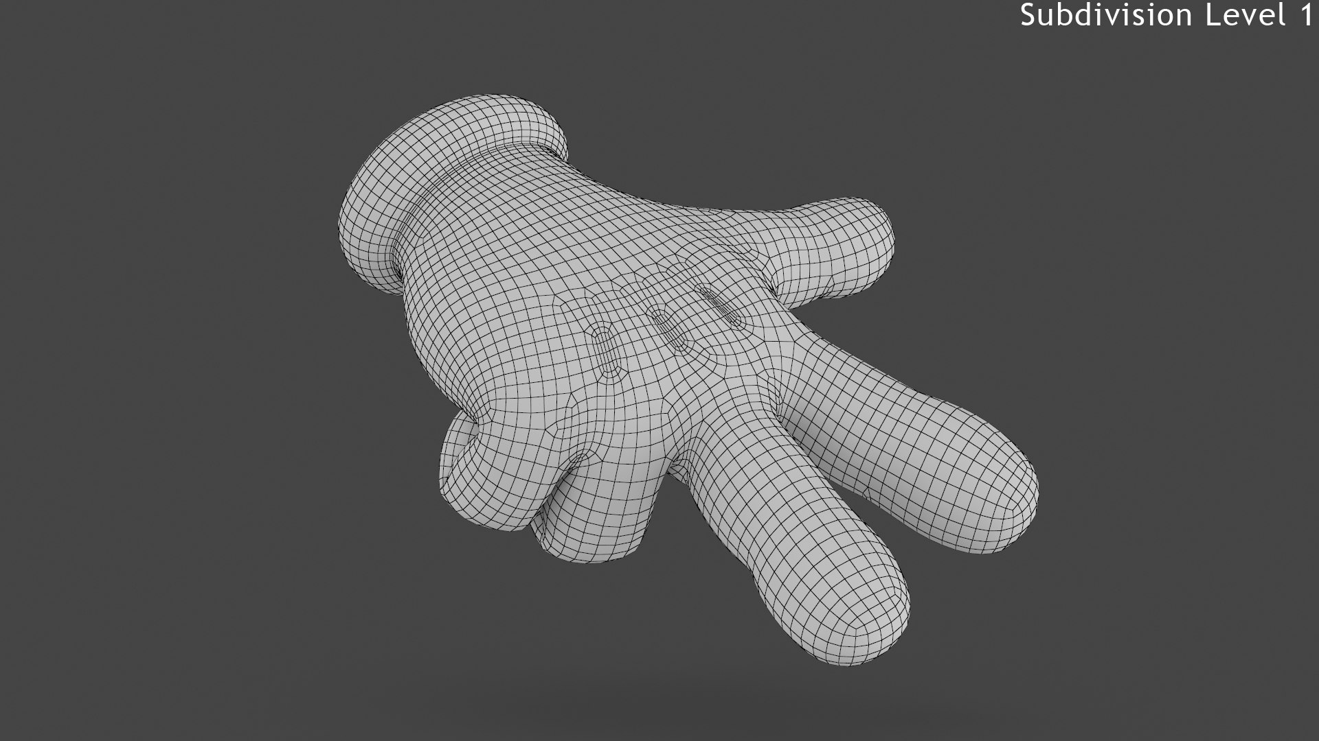 Cartoon Hand 3D Model - TurboSquid 1698598