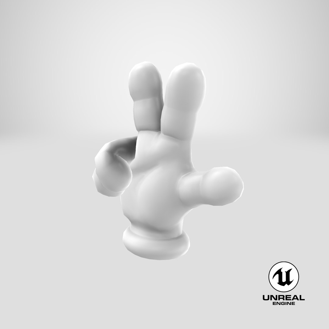 Cartoon Hand 3D Model - TurboSquid 1698598