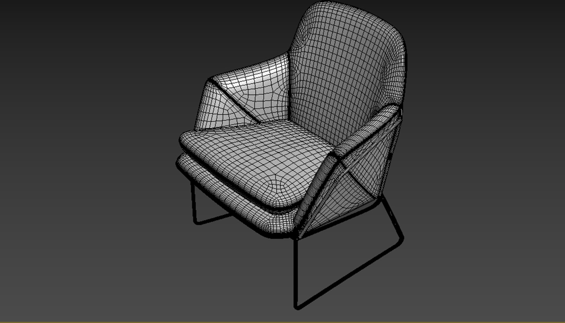 3D model frame armchair chair - TurboSquid 1474530