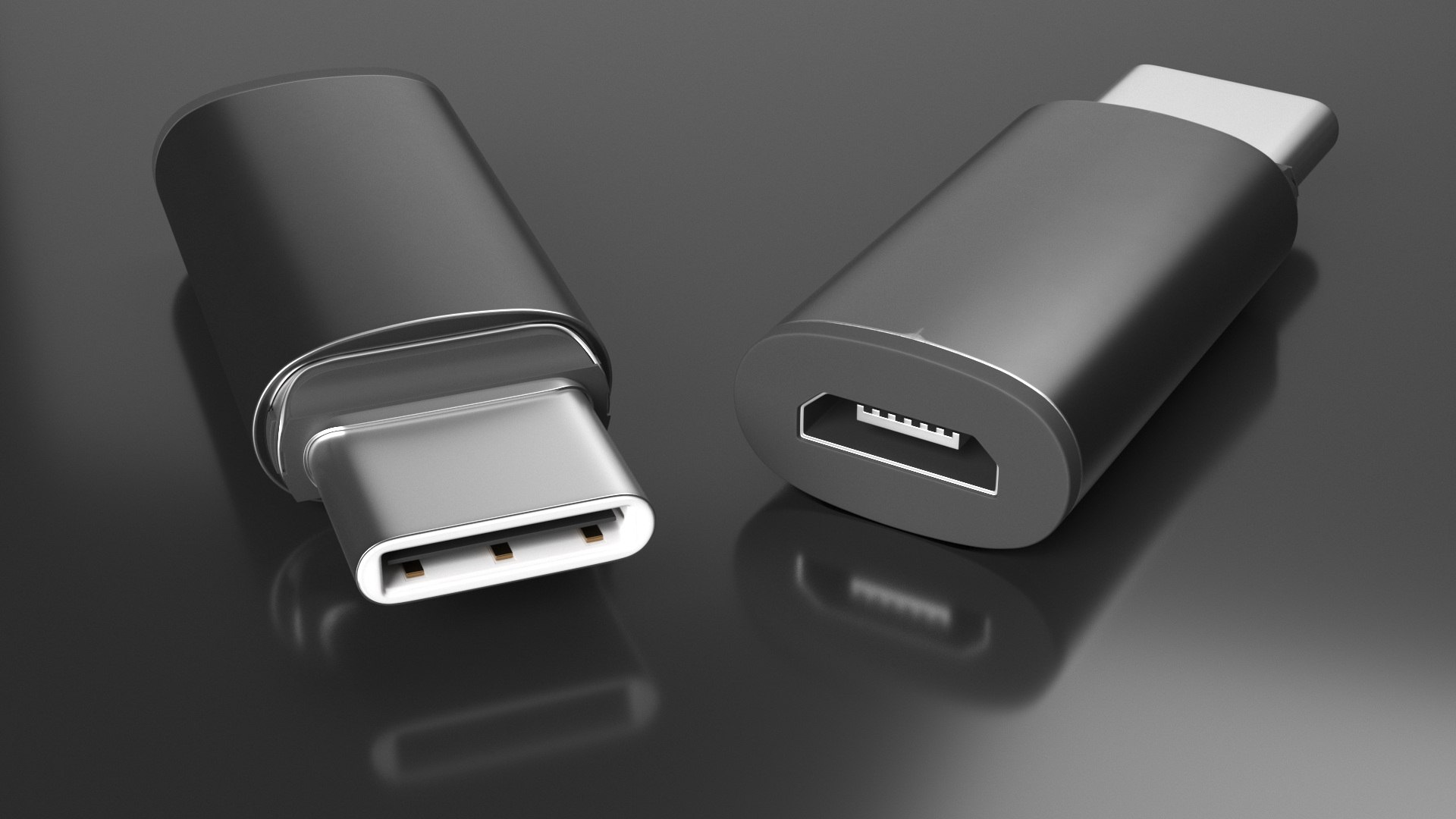 Magnetic USB C Charging Adapter Graphite 3D Model - TurboSquid 2478362