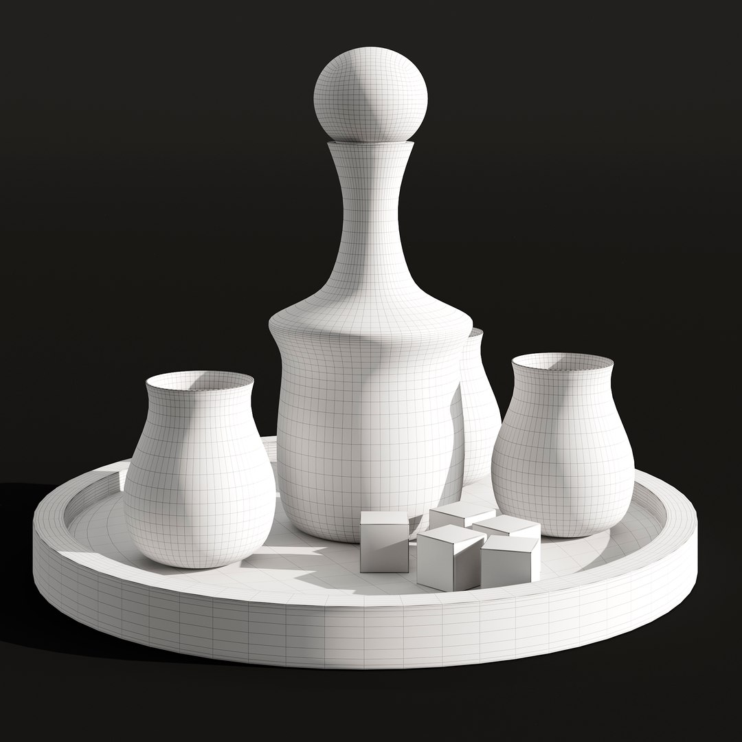 3D Cocktail Decor Set 6 Whiskey 1 Model - TurboSquid 1910593