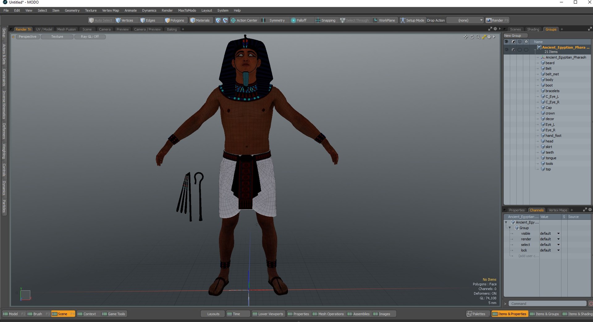 3D Ancient Egyptian Pharaoh - TurboSquid 2084424