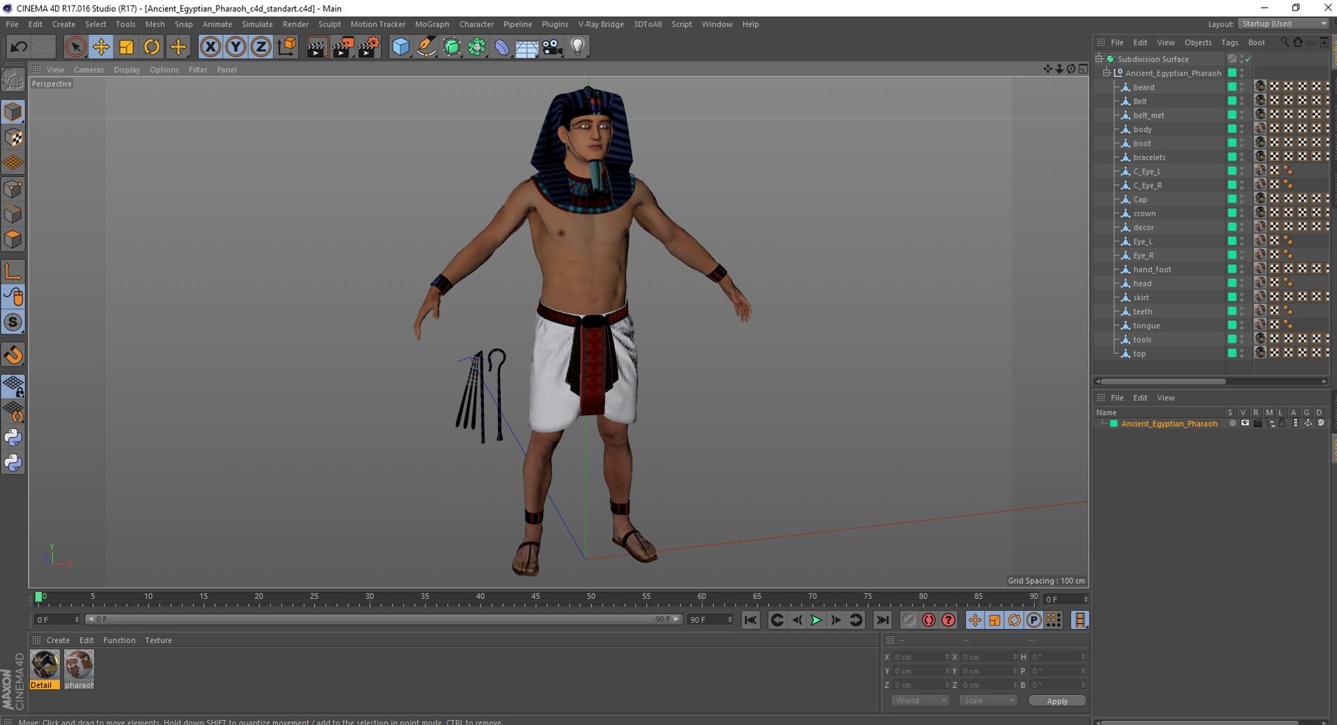 3D Ancient Egyptian Pharaoh - TurboSquid 2084424