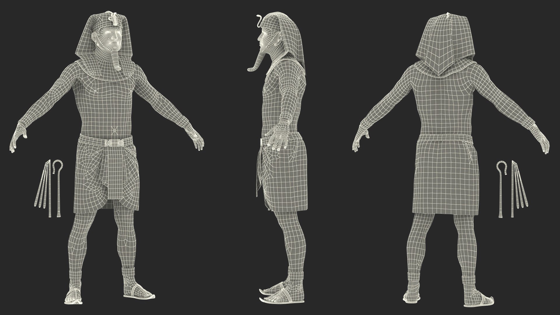 3D Ancient Egyptian Pharaoh - TurboSquid 2084424