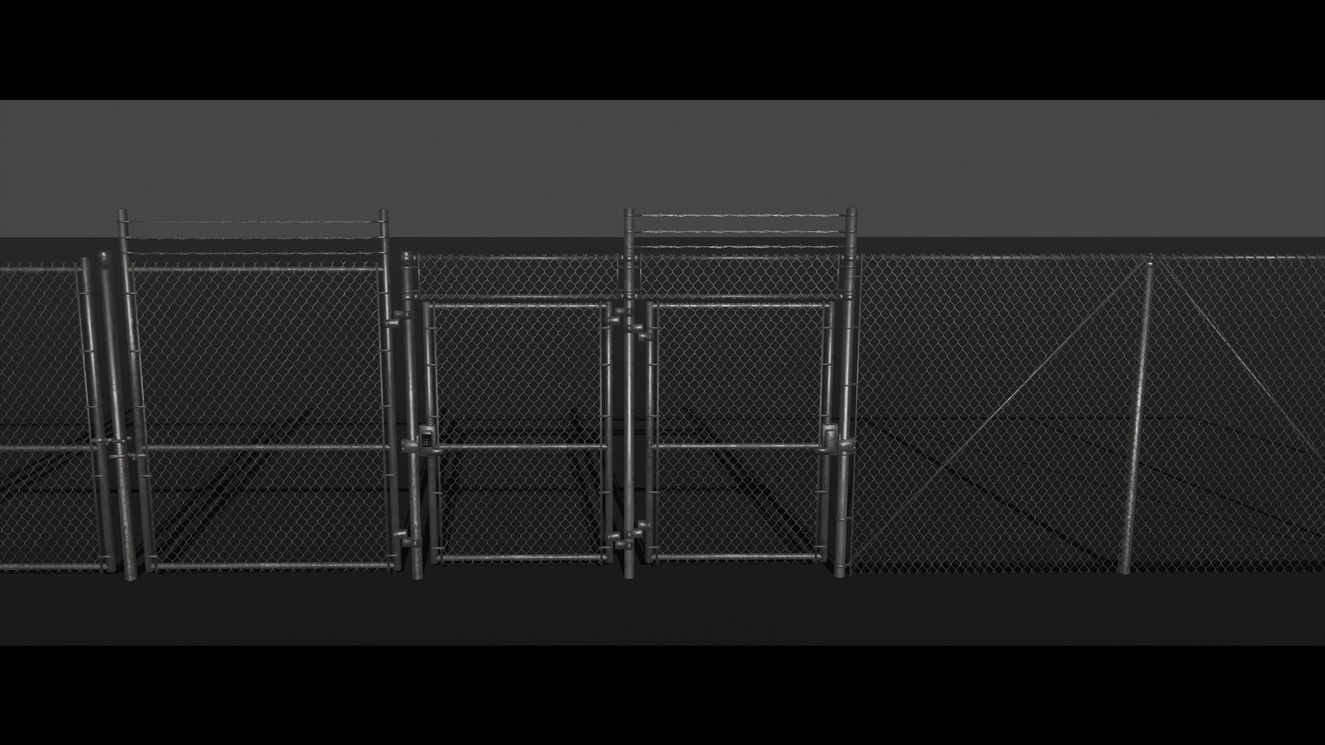 3D Chainlink Fence Low-Poly Modular Set - TurboSquid 2043429