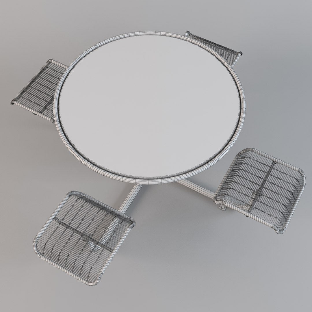 3d Model Dining Group Carousel Seating