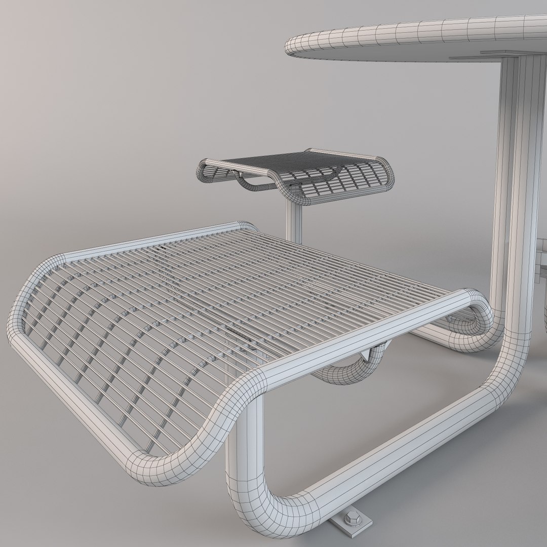 3d Model Dining Group Carousel Seating