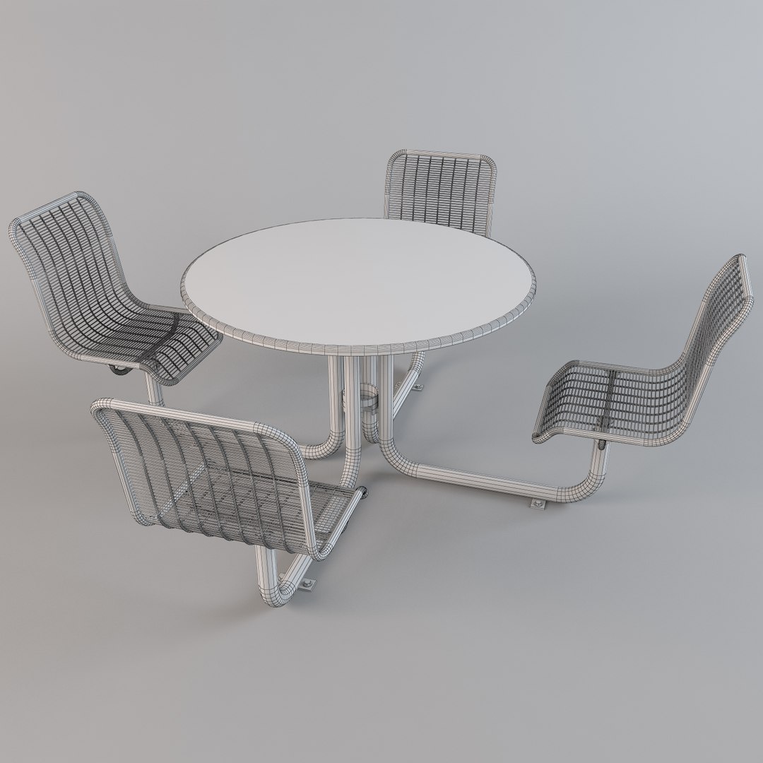 3d Model Dining Group Carousel Seating