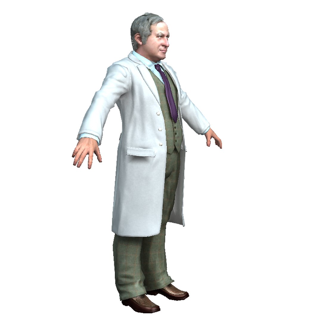 Doctor Realistic Biped 3d Model
