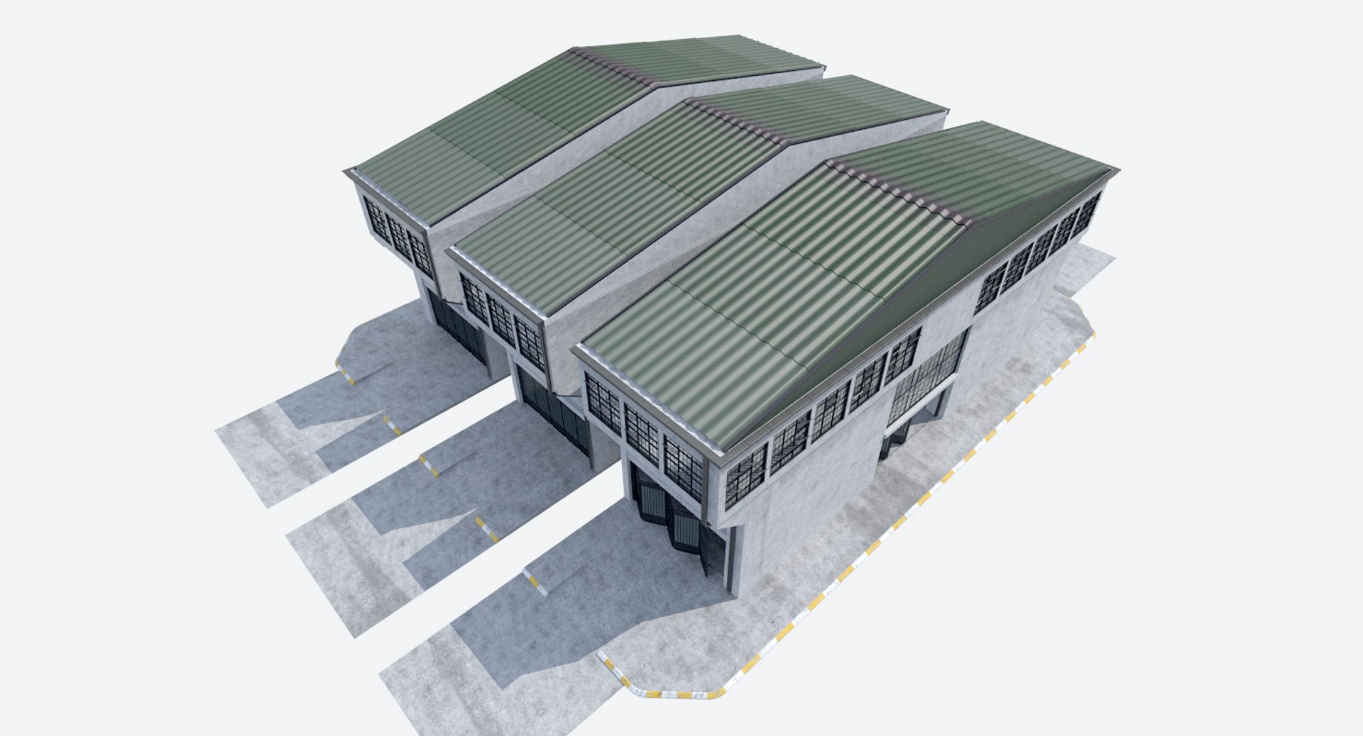 Modular Industrial Building 3D Model - TurboSquid 1262441
