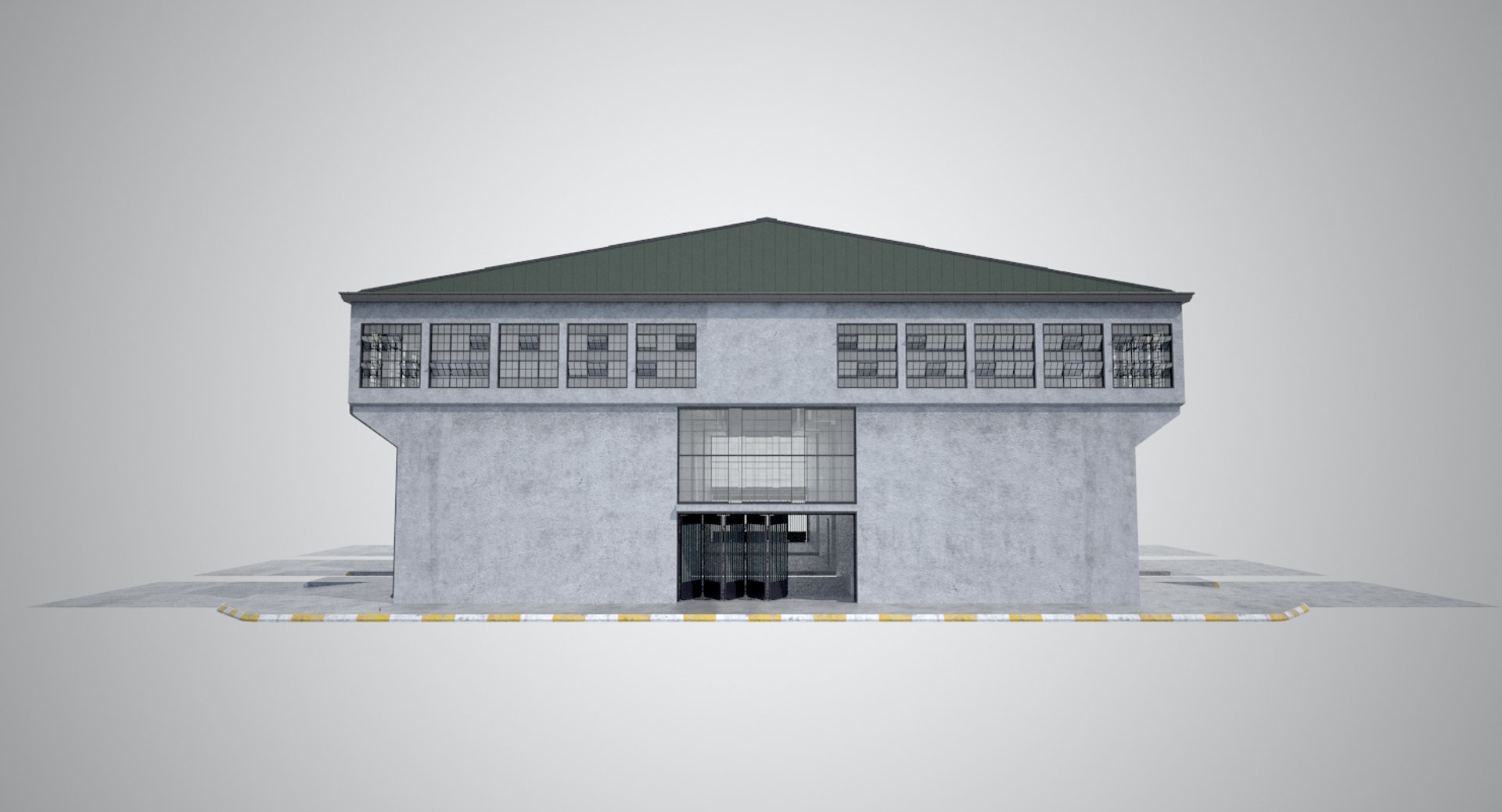 Modular Industrial Building 3D Model - TurboSquid 1262441
