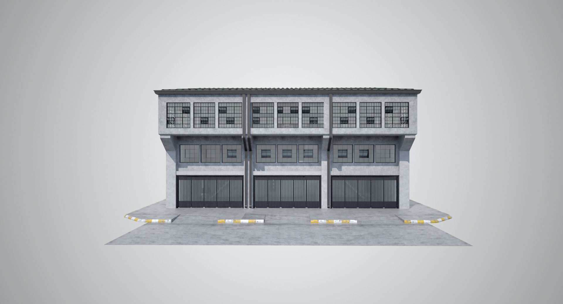Modular industrial building 3D model - TurboSquid 1262441