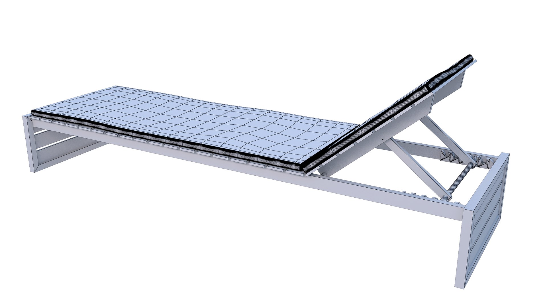 Sun Lounger - Blue 3D Model - TurboSquid 1924241