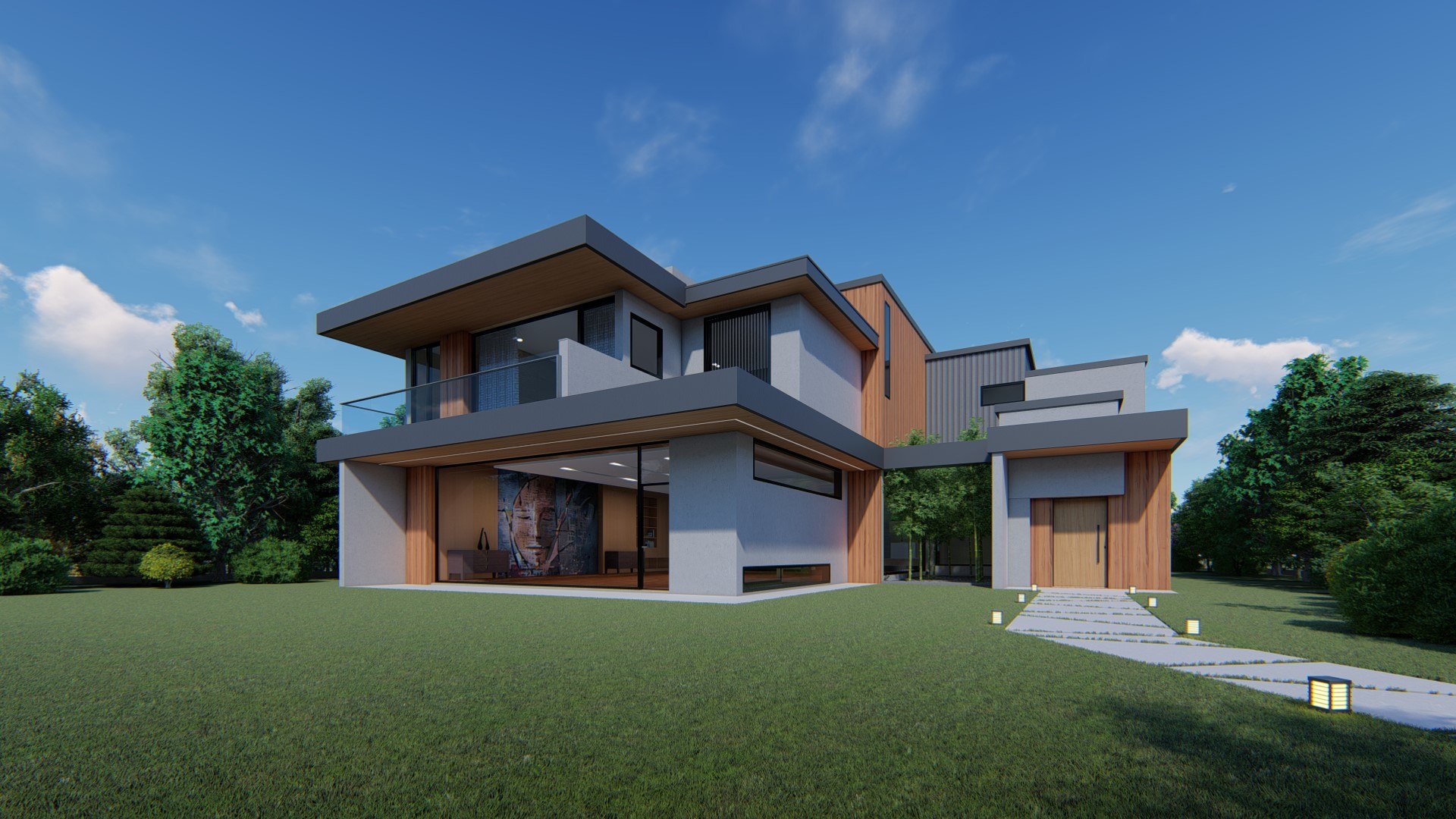 Luxurious park family home house 3D - TurboSquid 1637183