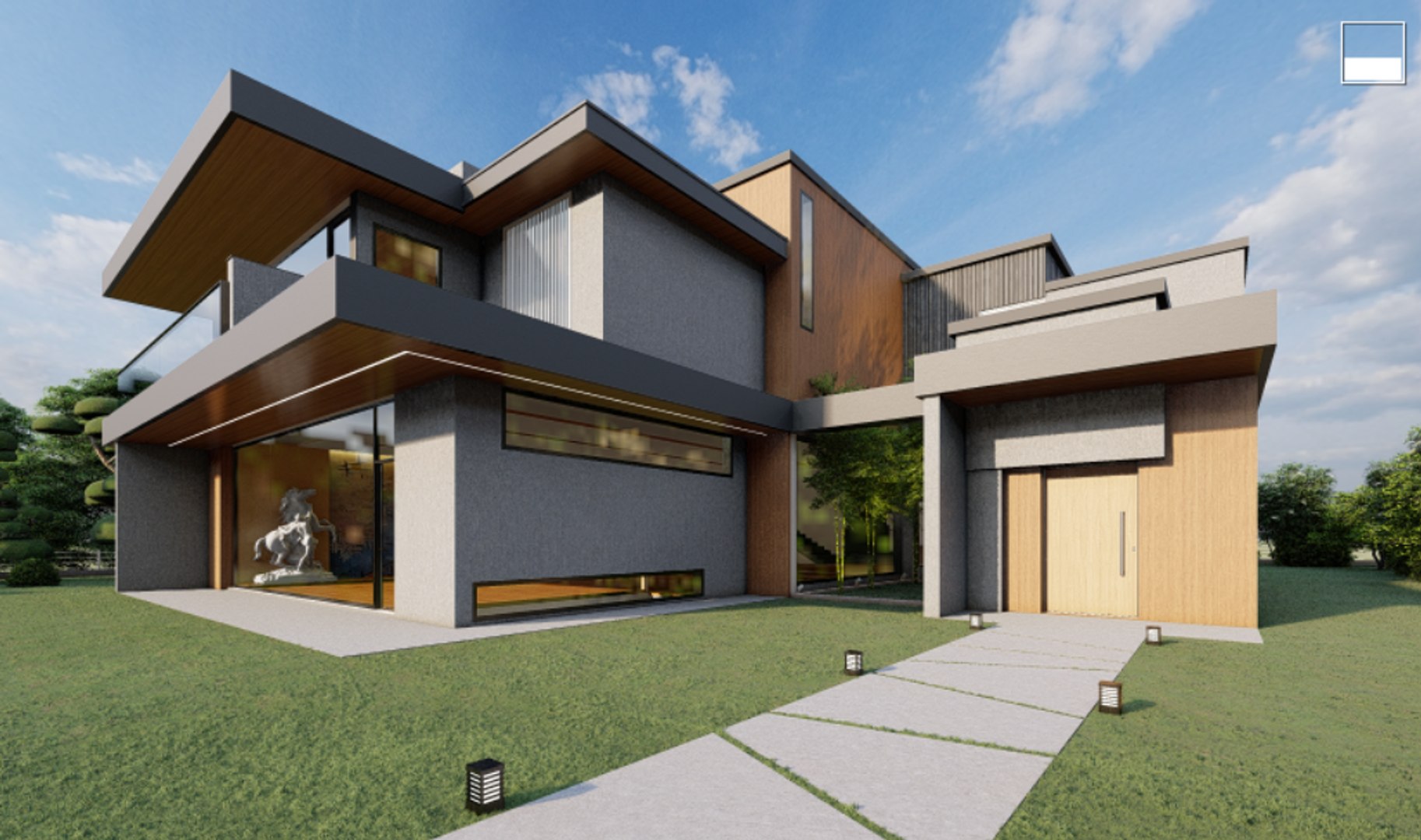 Luxurious park family home house 3D - TurboSquid 1637183