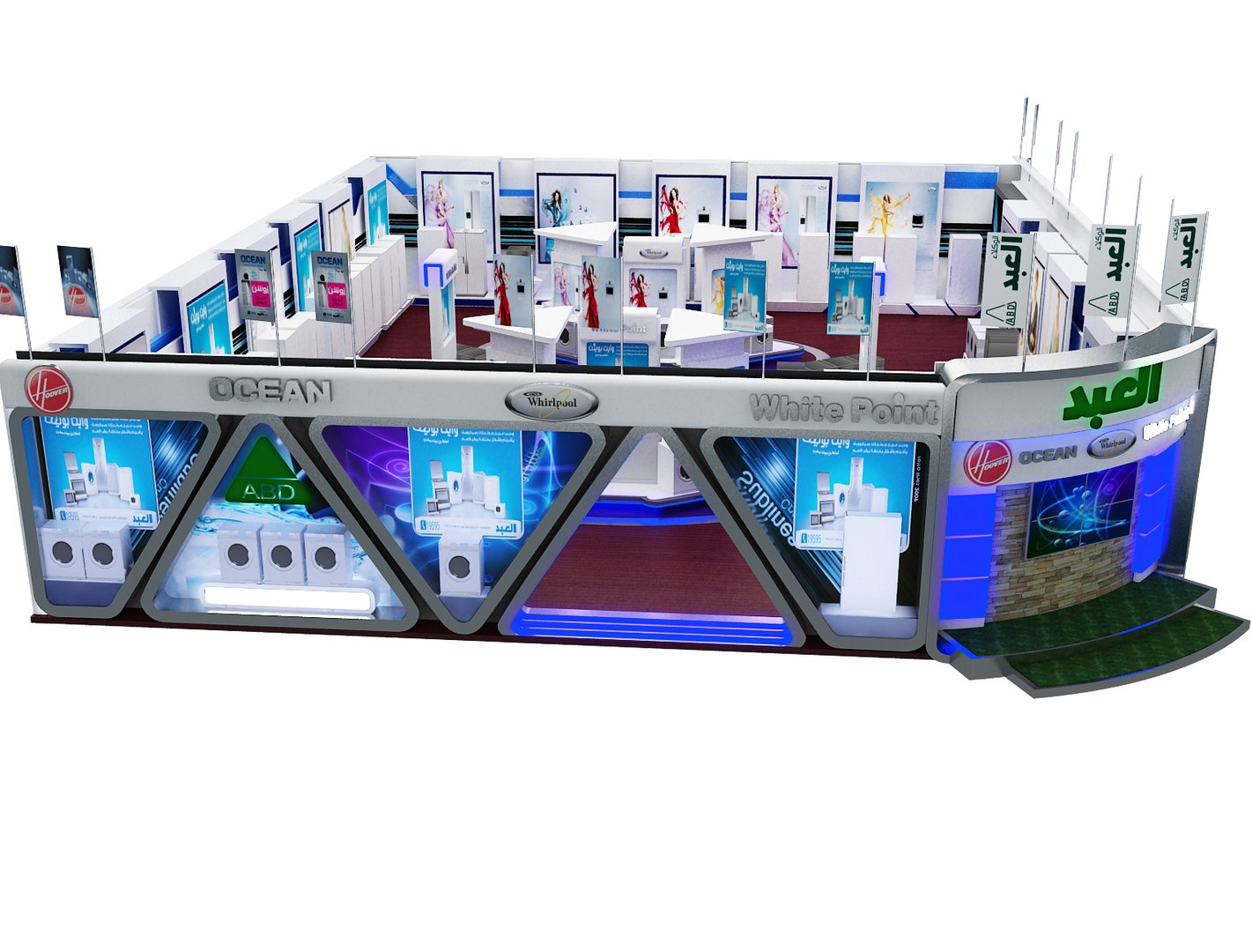 3D Fair Tent Exhibition Model - TurboSquid 1639525