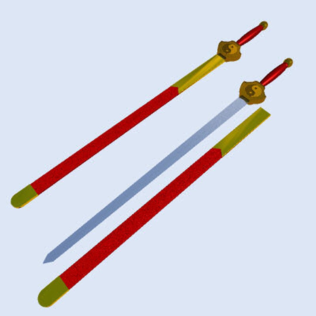 3d Jian Chinese Sword Model