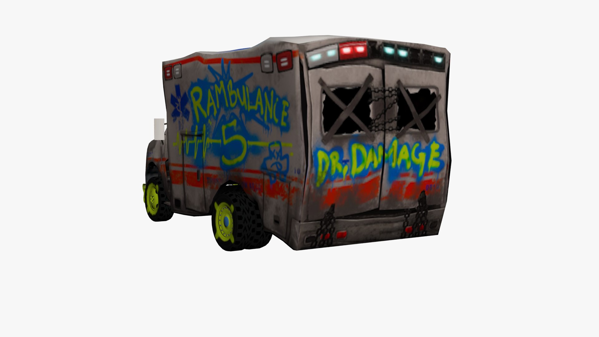 Disney Cars 3 Dr Damage Model - TurboSquid 1980933