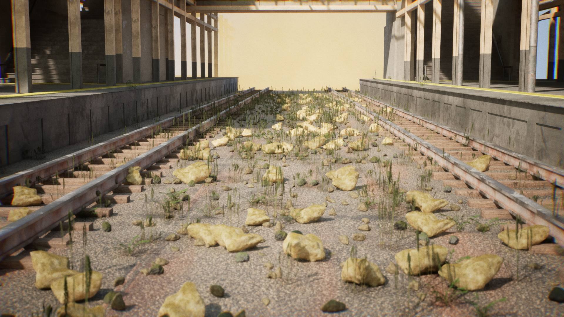 3D Modern Train Station 33 Assets - TurboSquid 2197417