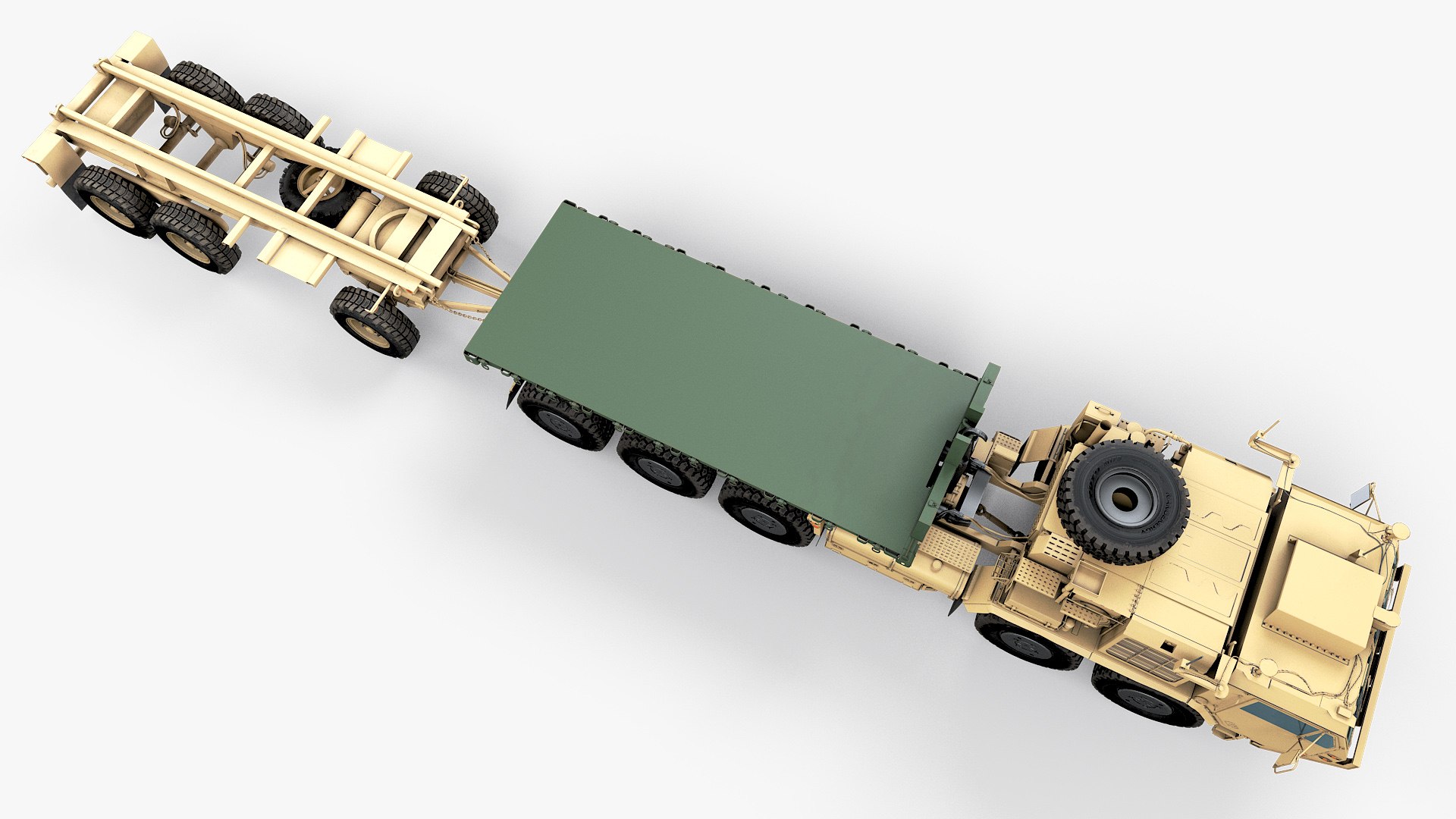 3D Model Palletized Load System Oshkosh A1 Trailer - TurboSquid 1772506