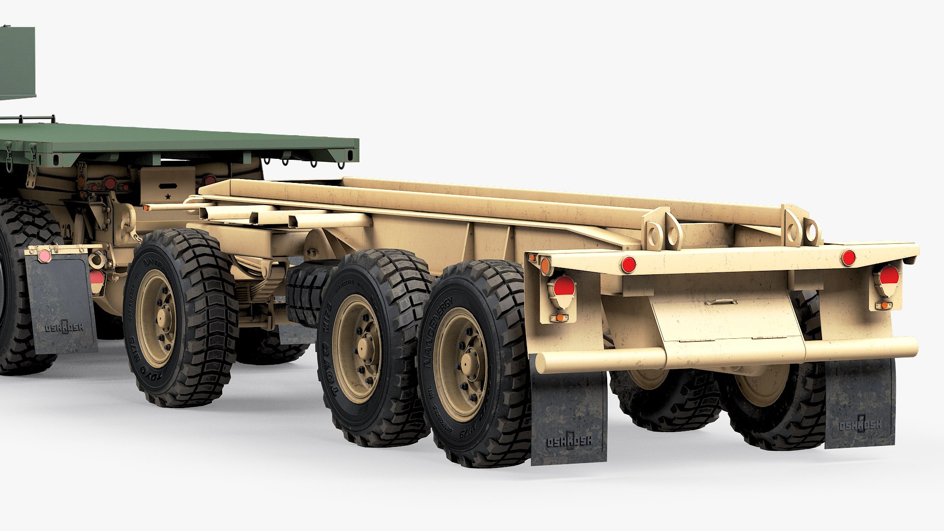 3D Model Palletized Load System Oshkosh A1 Trailer - TurboSquid 1772506