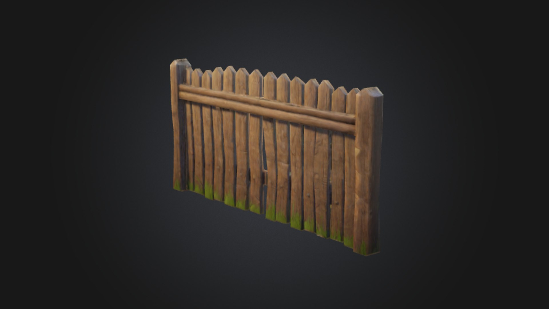 3D Stylized Game Ready Wooden Fence 3K Triangles Low Poly FBX OBJ BLEND ...