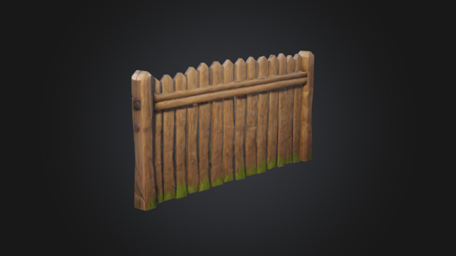 3D Stylized Game Ready Wooden Fence 3K Triangles Low Poly FBX OBJ BLEND ...