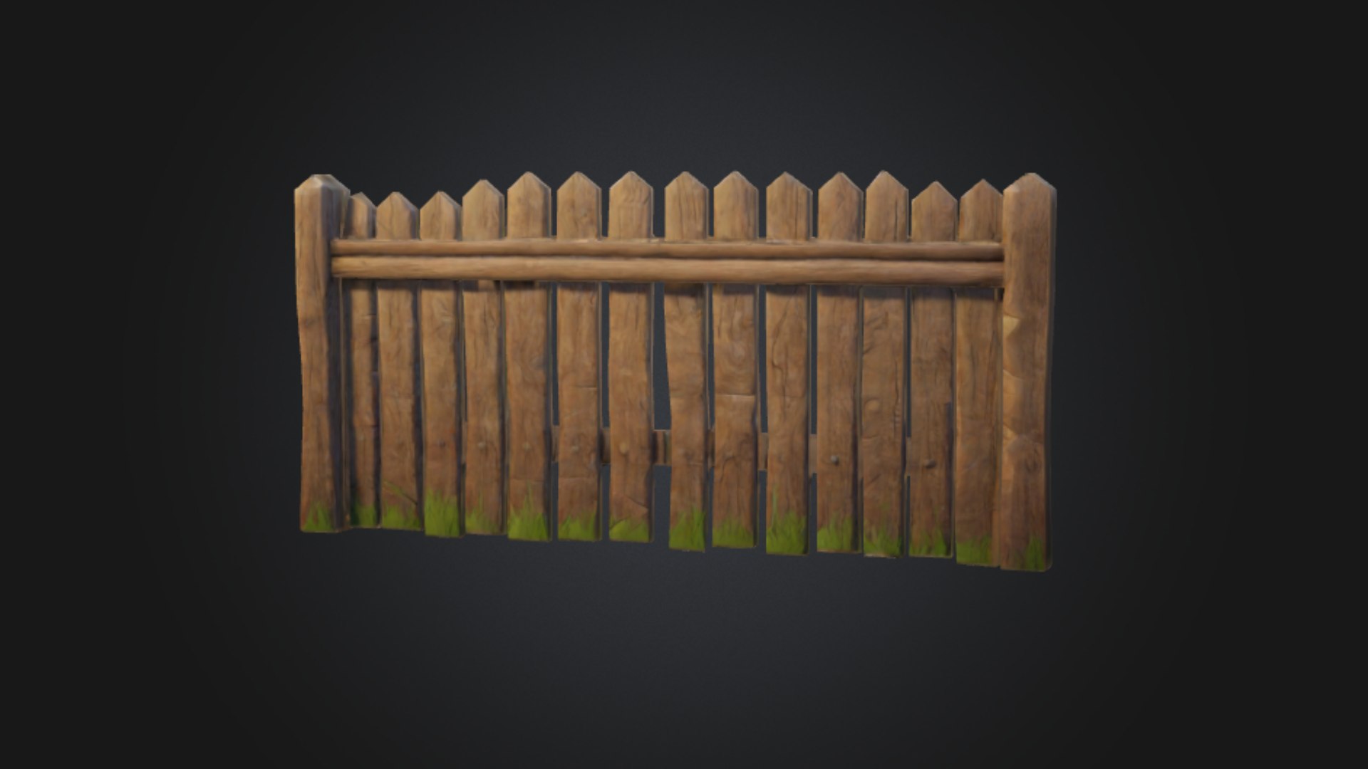 3D Stylized Game Ready Wooden Fence 3K Triangles Low Poly FBX OBJ BLEND ...