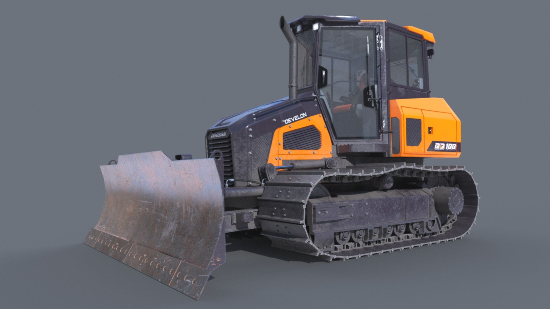 Crawler Dozer Doosan dd100 3D model - TurboSquid 2155114