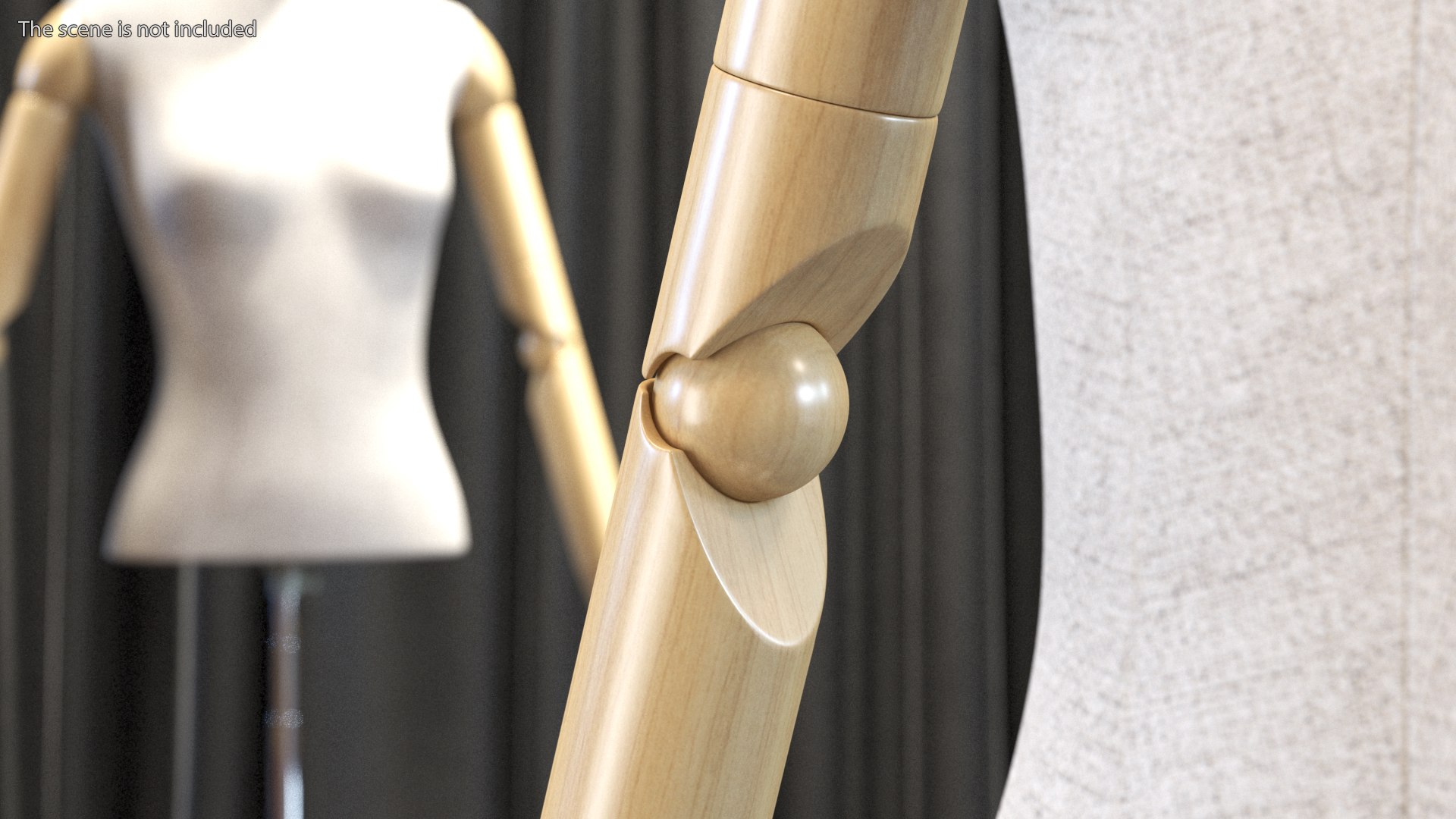 Female Flexible Half Body Mannequin Torso With Wooden Base Rigged 3D ...