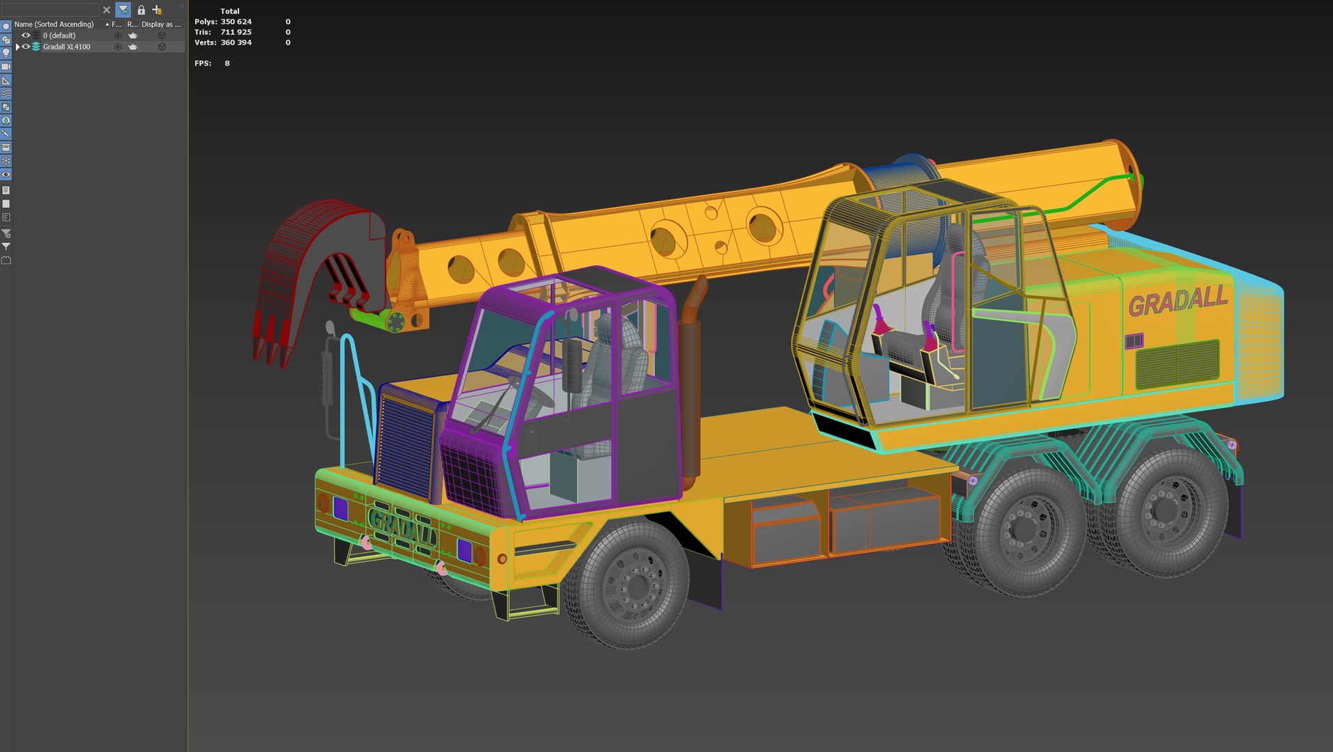 3D Model Excavator Gradall XL4100 - TurboSquid 2216236