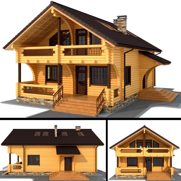 Log Cabin 3D Models for Download | TurboSquid