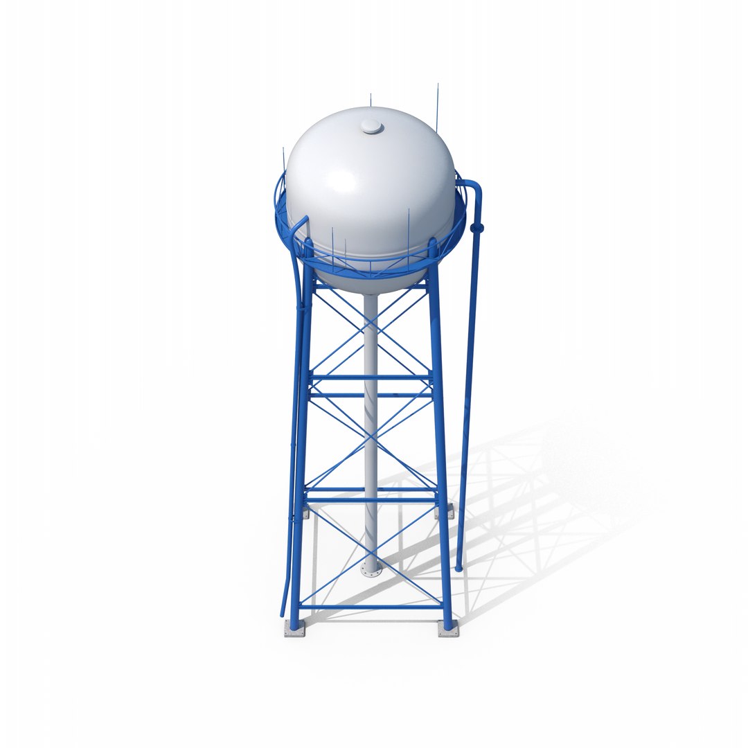3D Water Tower - TurboSquid 2297039
