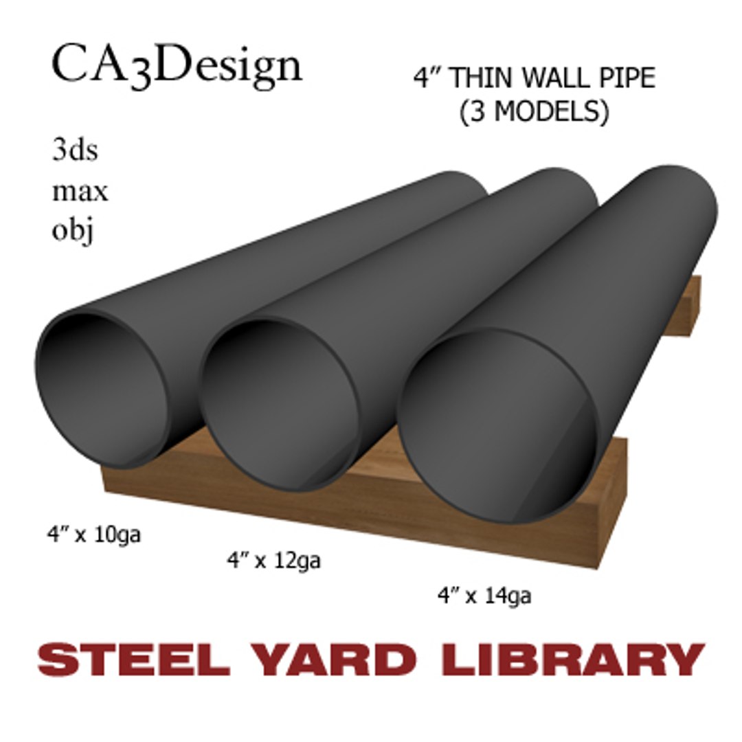 3d Model Of 4in Pipe Steel