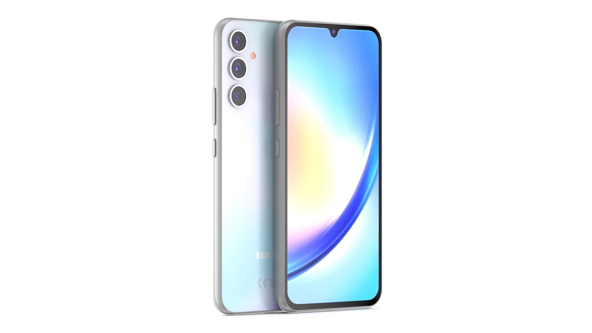 Samsung Galaxy A34 Silver 3D - TurboSquid 2101247