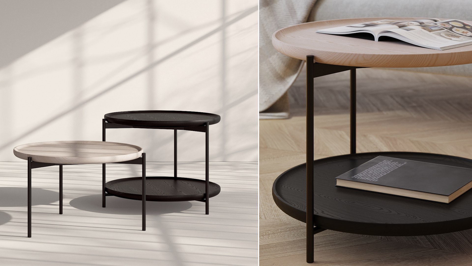 3D Plateau Wood Coffee Tables Model - TurboSquid 2229302