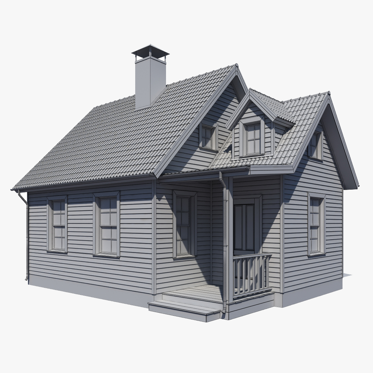 3d model realistic country house