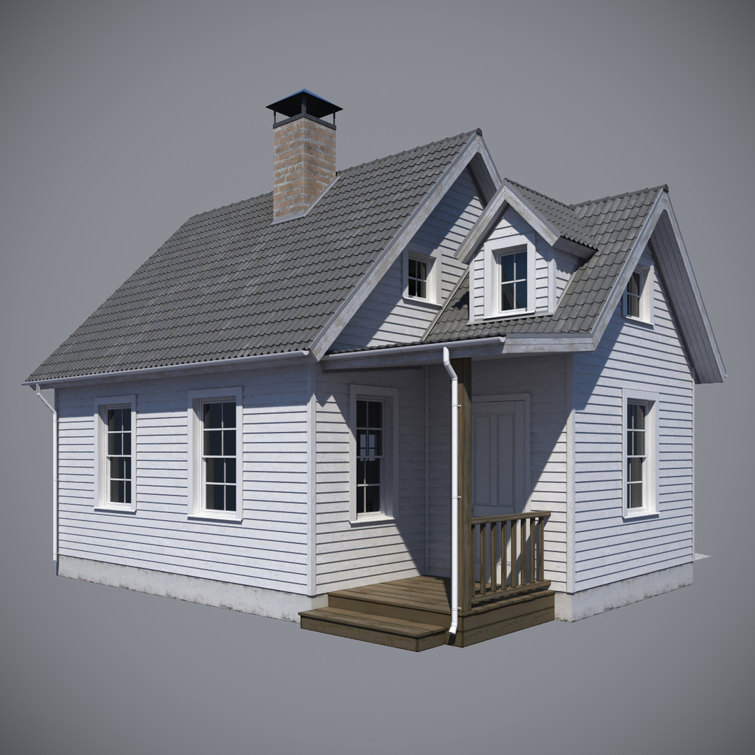3d model realistic country house