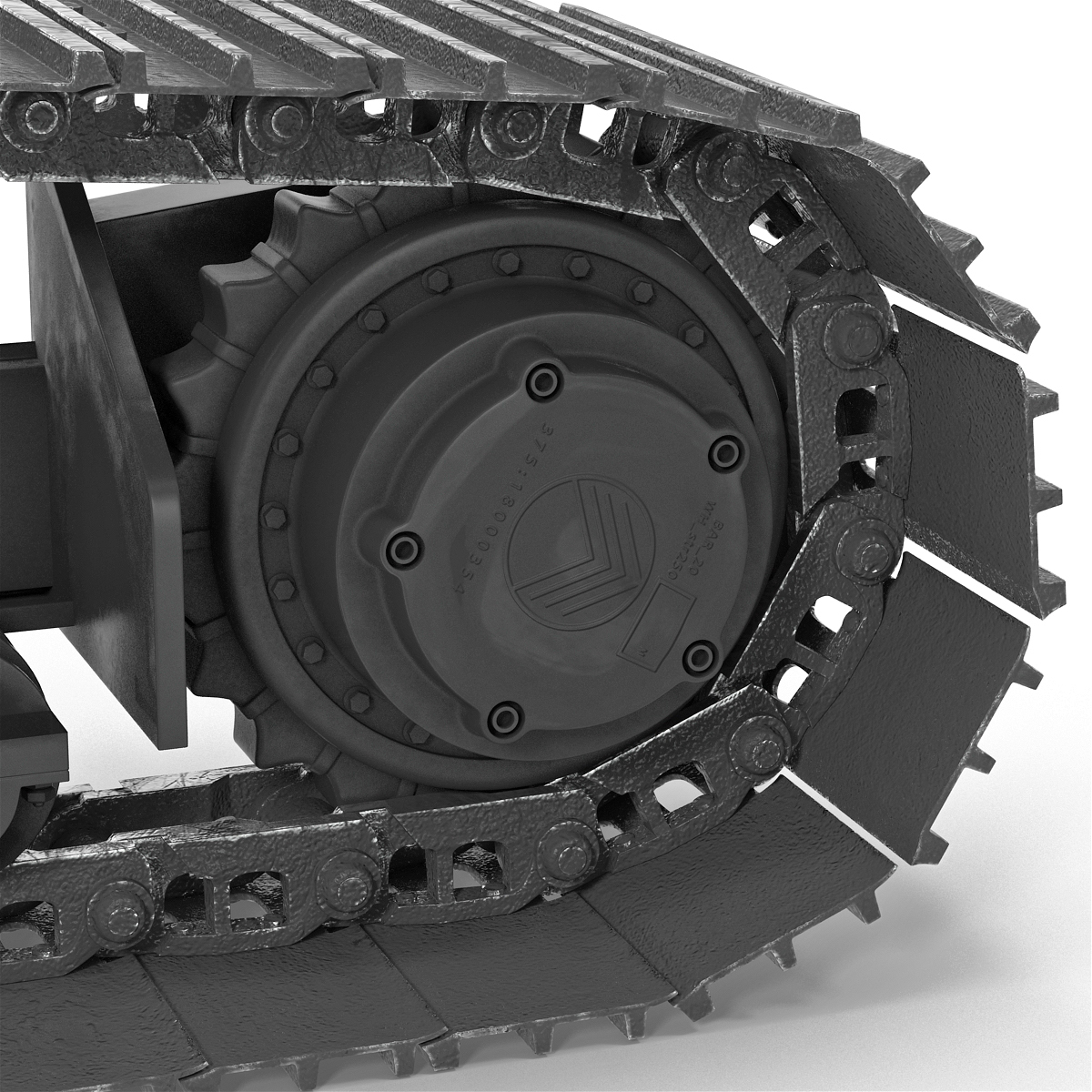 3d model excavator track