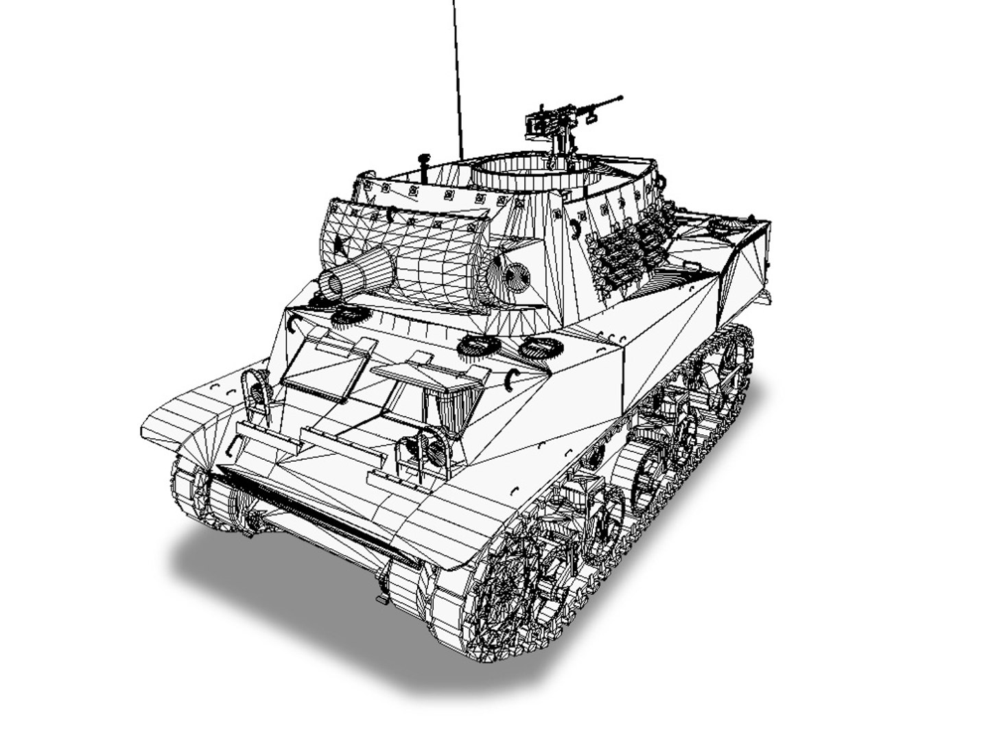 Tank 75mm Howitzer 3d Model