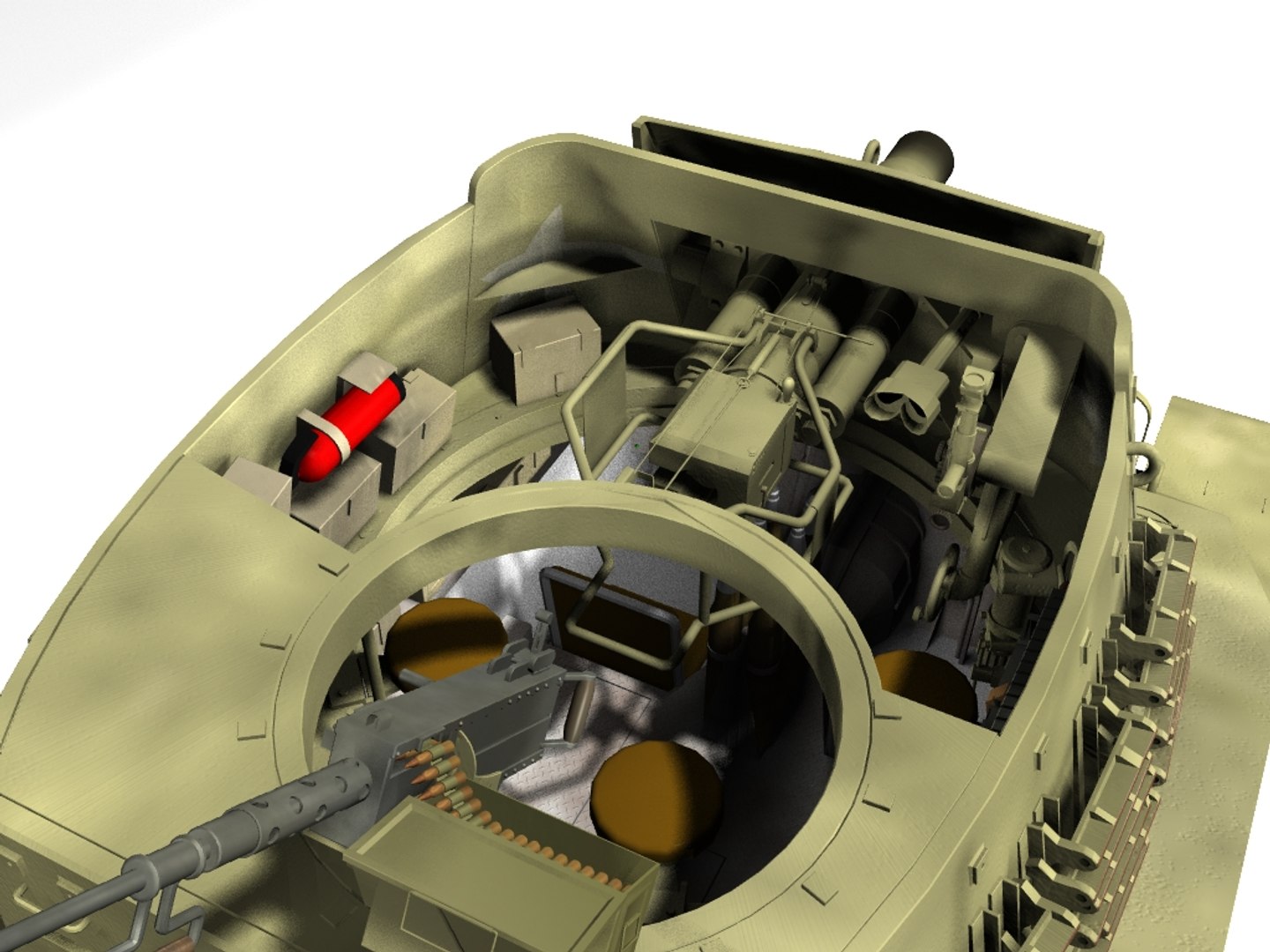 Tank 75mm Howitzer 3d Model